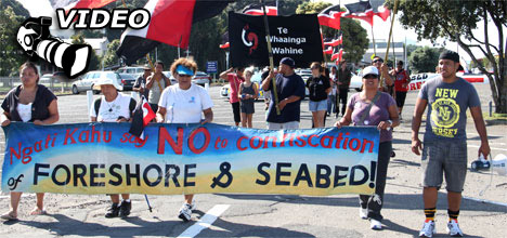 SunLive - Coastal hikoi marches downtown - The Bay's News First