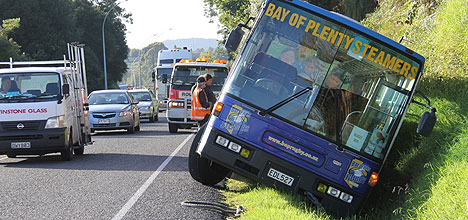 SunLive - School bus ditched - The Bay's News First