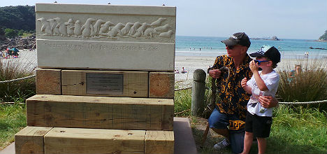 SunLive - Penguin memorial unveiled - The Bay's News First