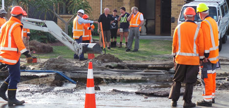 SunLive - Water main break causes flooding - The Bay's News First