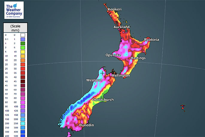 SunLive - At a glance: Rainfall the past four weeks - The Bay's News First