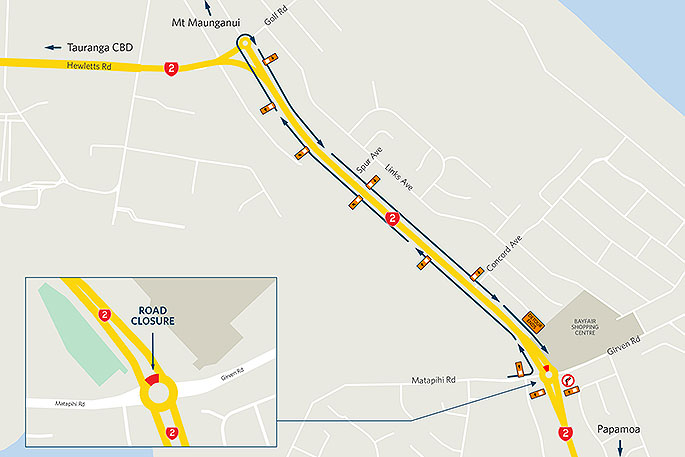 SunLive - Partial road closure at Bayfair roundabout tonight - The Bay ...