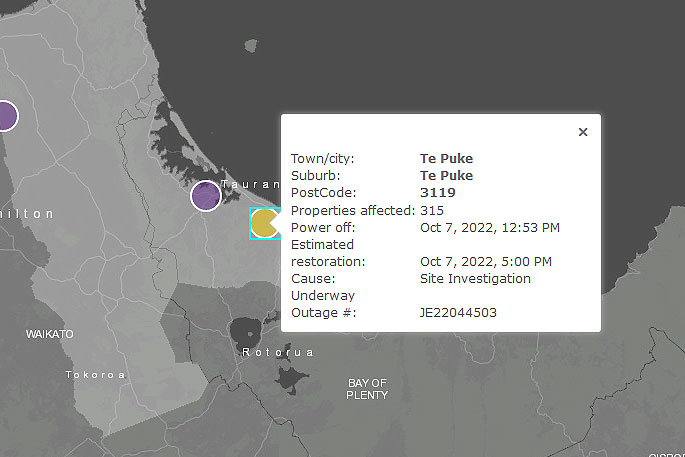 SunLive - Power cut in Te Puke - The Bay's News First