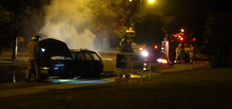 SunLive - Car 'well-involved' in flames - The Bay's News First
